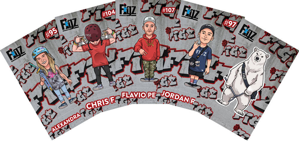 Samolepky Figz Collectors Scooter Sticker 6-Pack Pack 7 - Scootshop.cz